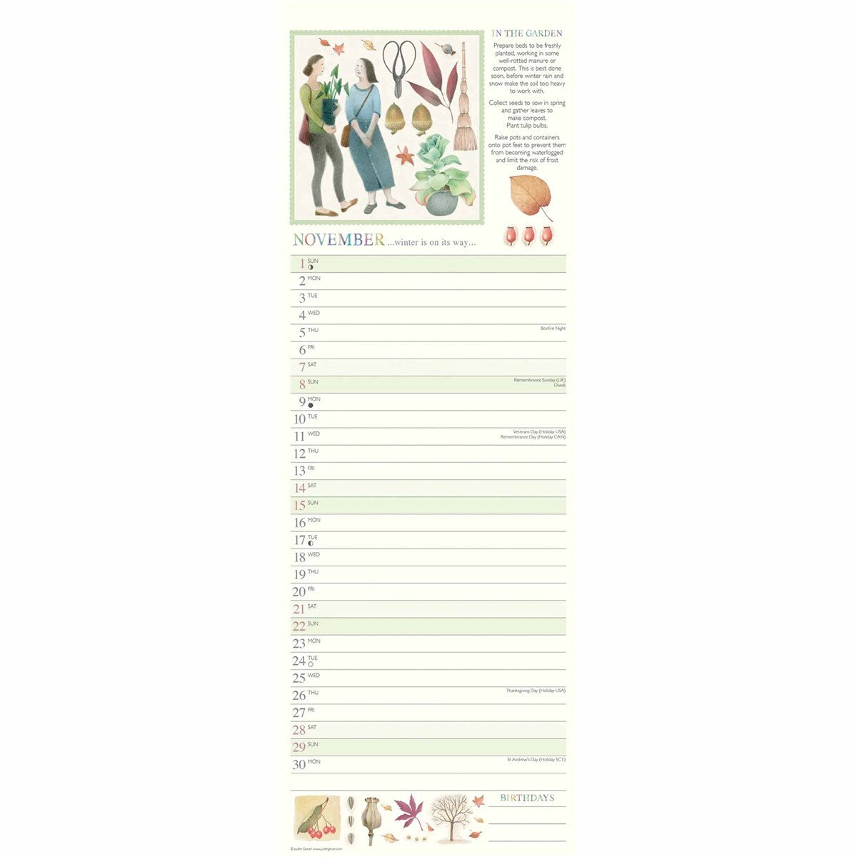 Judith Glover Garden Days Calendar 2026 – M-PRA